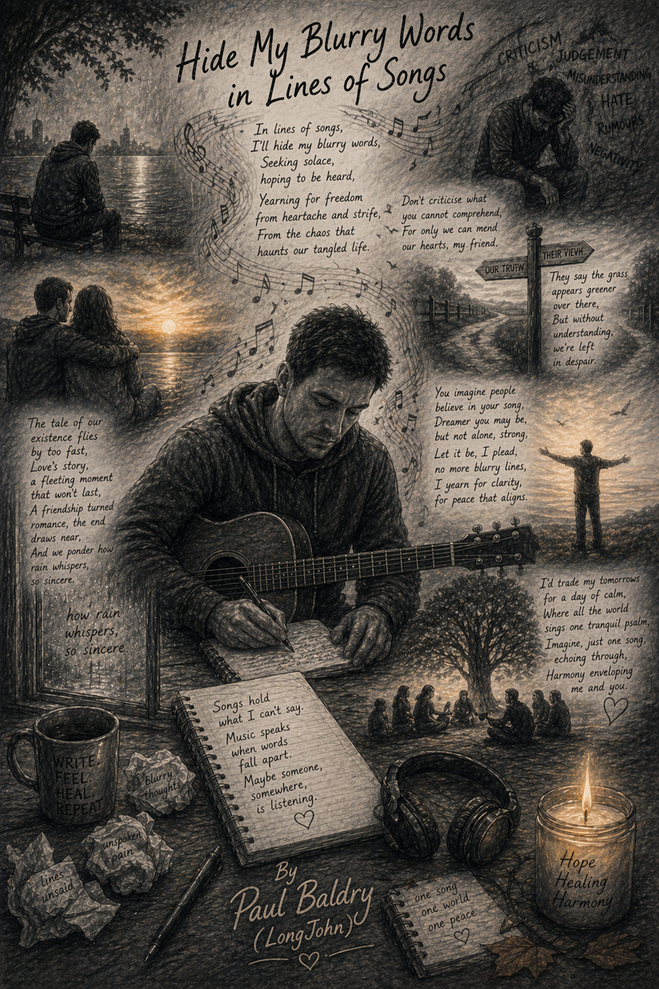 Hide My Blurry Words in Lines of Songs (Rewritten) – Poetry of Life